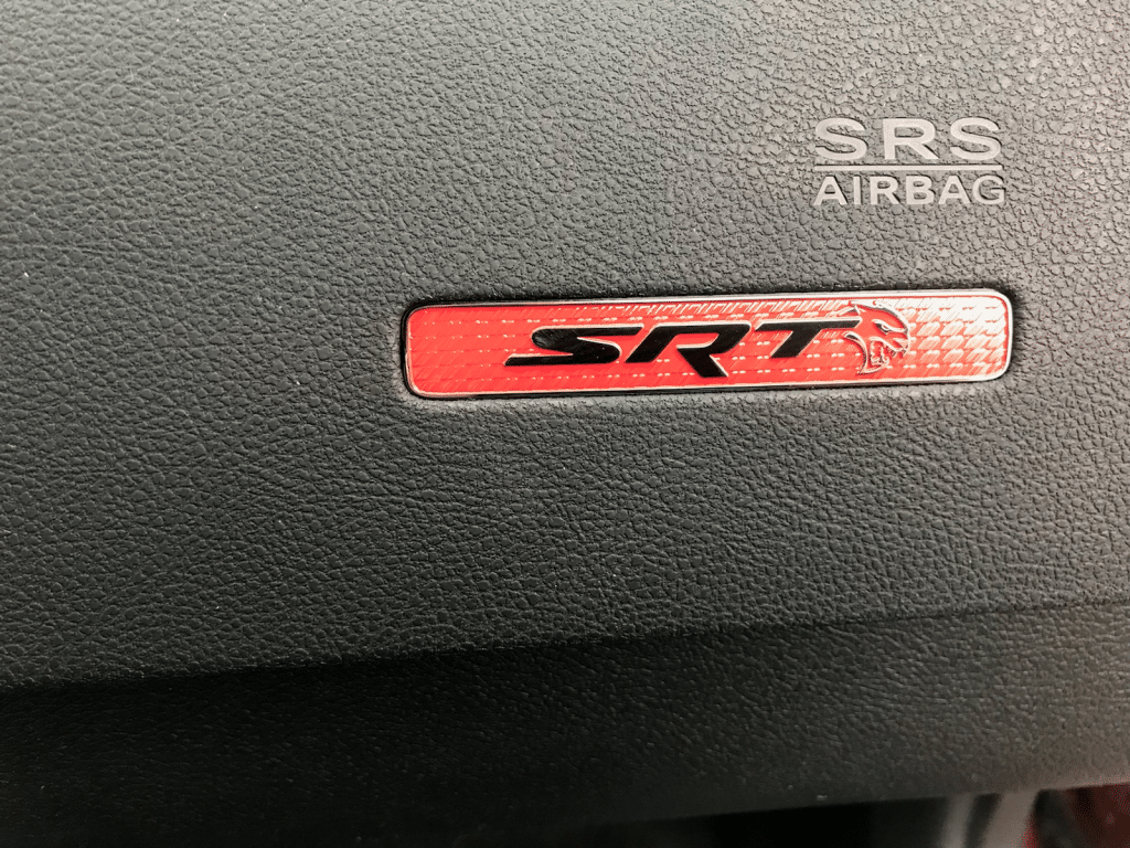 DODGE CHARGER HELLCAT Black & Red Dash SRT HELLCAT Nameplate NEW OEM ...