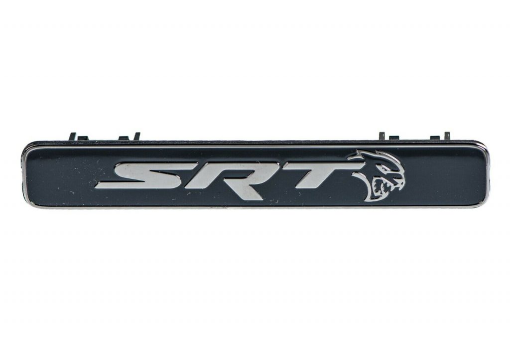 DODGE CHARGER HELLCAT SRT DASH EMBLEM NAMEPLATE BADGE CHROME & BLACK ...