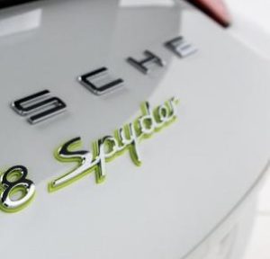OEM Porsche "Spyder" Emblem in Chrome/Green - KLP Customs